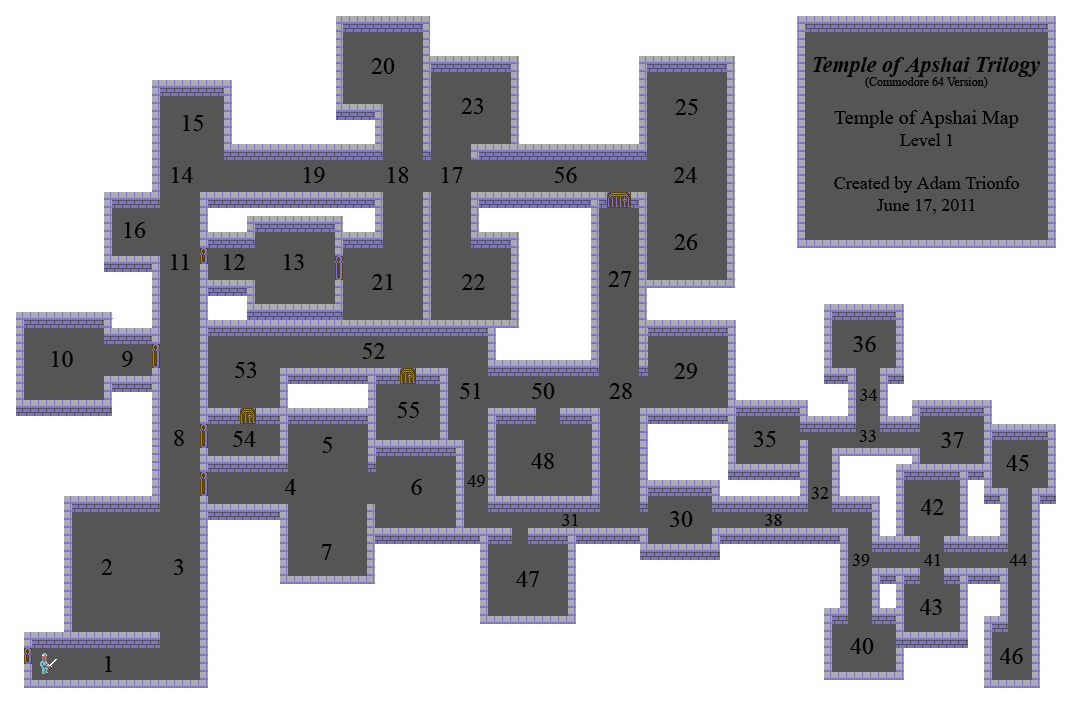 Temple of Apshai Trilogy Maps - Atari 8-Bit Computers - AtariAge Forums
